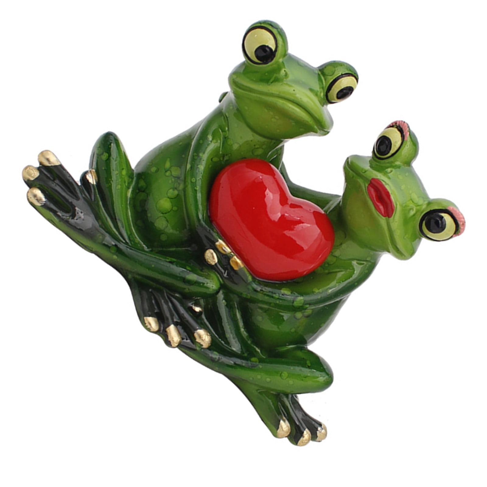 Frogs Figurines Statue,Resin Sculpture Funny Green Frogs Statue Desk ...