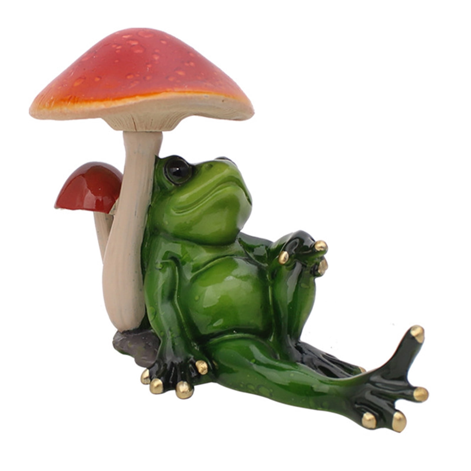 Frogs Figurines Statue,Resin Sculpture Funny Green Frogs Statue Desk ...