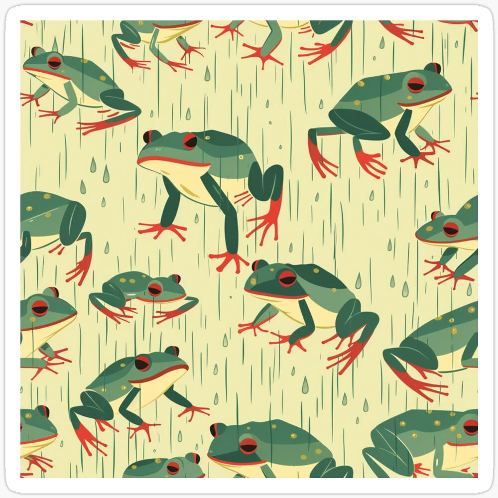 Frogs In A Gentle Rain Sticker Kir-4370 - Walmart.com