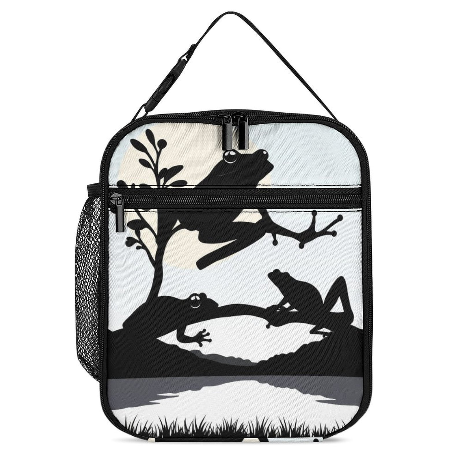 Frogs Leaping Pondside Lunch Box for Women Portable Lunch Bag Reusable ...