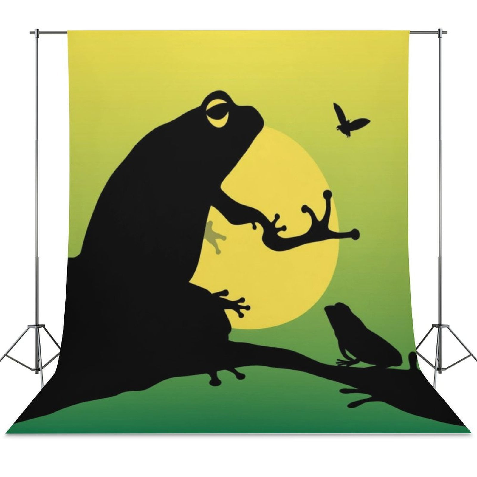 Frogs Moon Night Decorations BackdropPortrait Photography Background ...