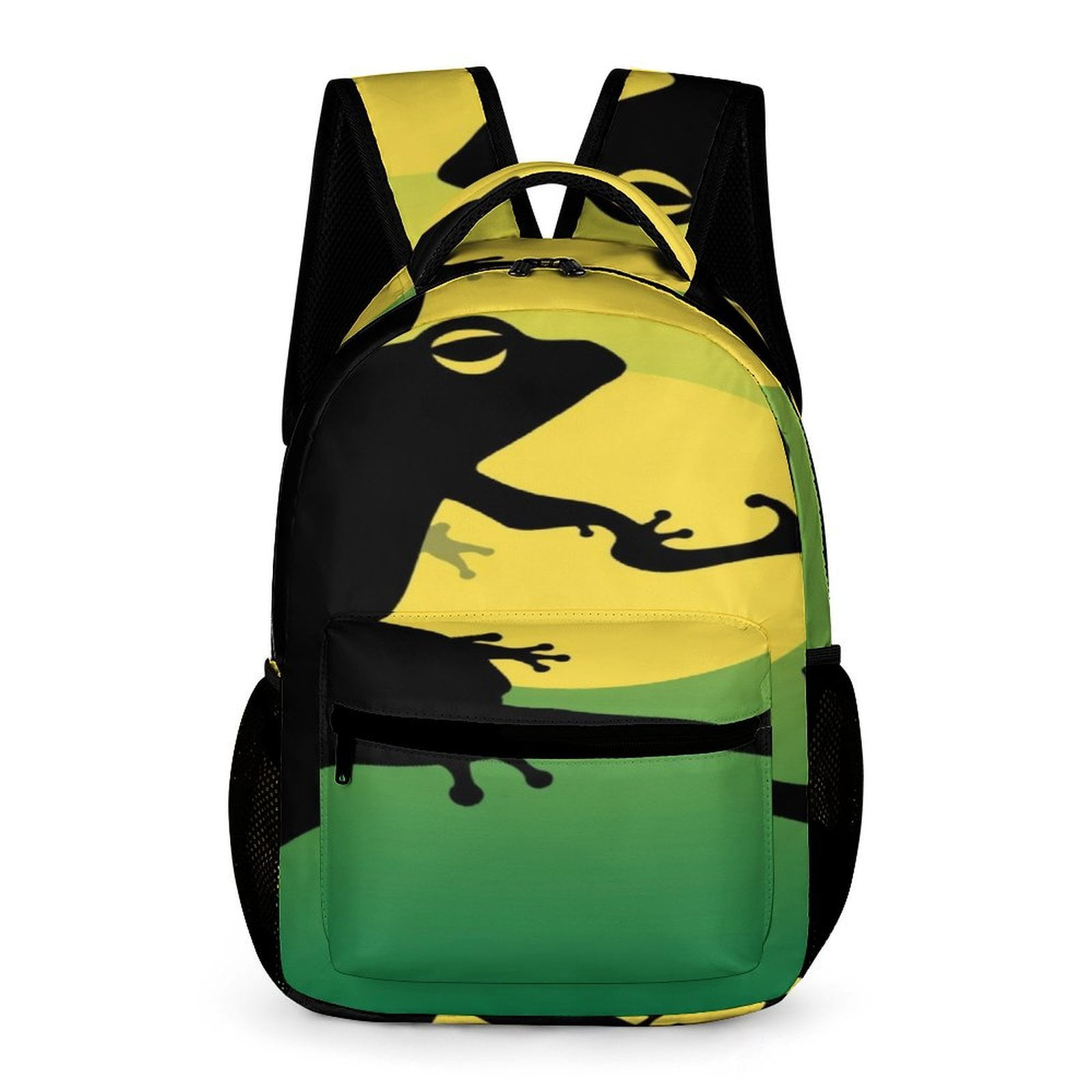 Frogs Moon Night Travel Canvas Laptop Backpack For Women Men Aesthetic ...