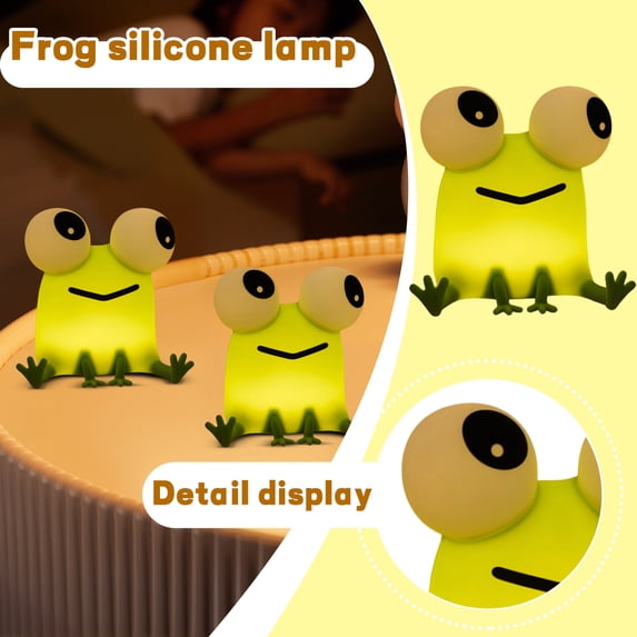 Frogs Night Light,Dimmable Silicone Animal Nursery Night Light,Frogs ...
