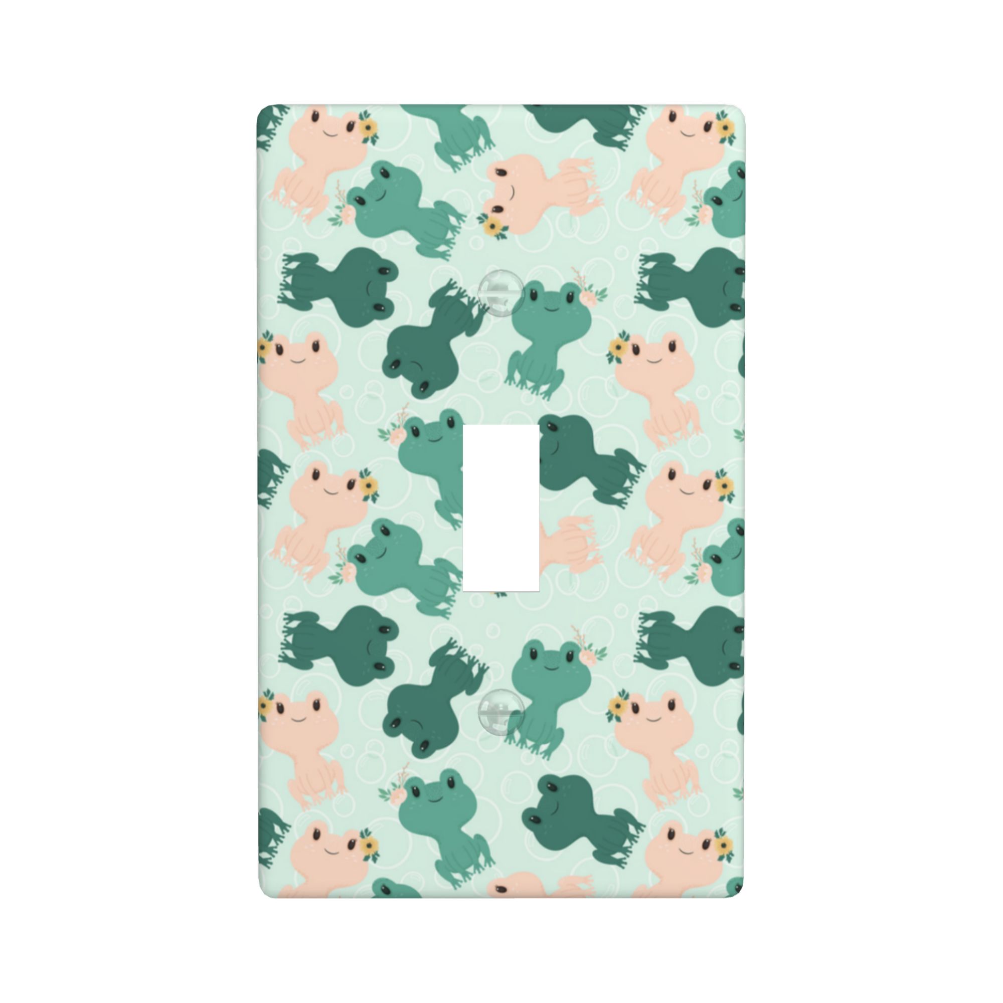 Frogs Pattern Single Toggle Light Switch Plate Decorative Wall Plate ...