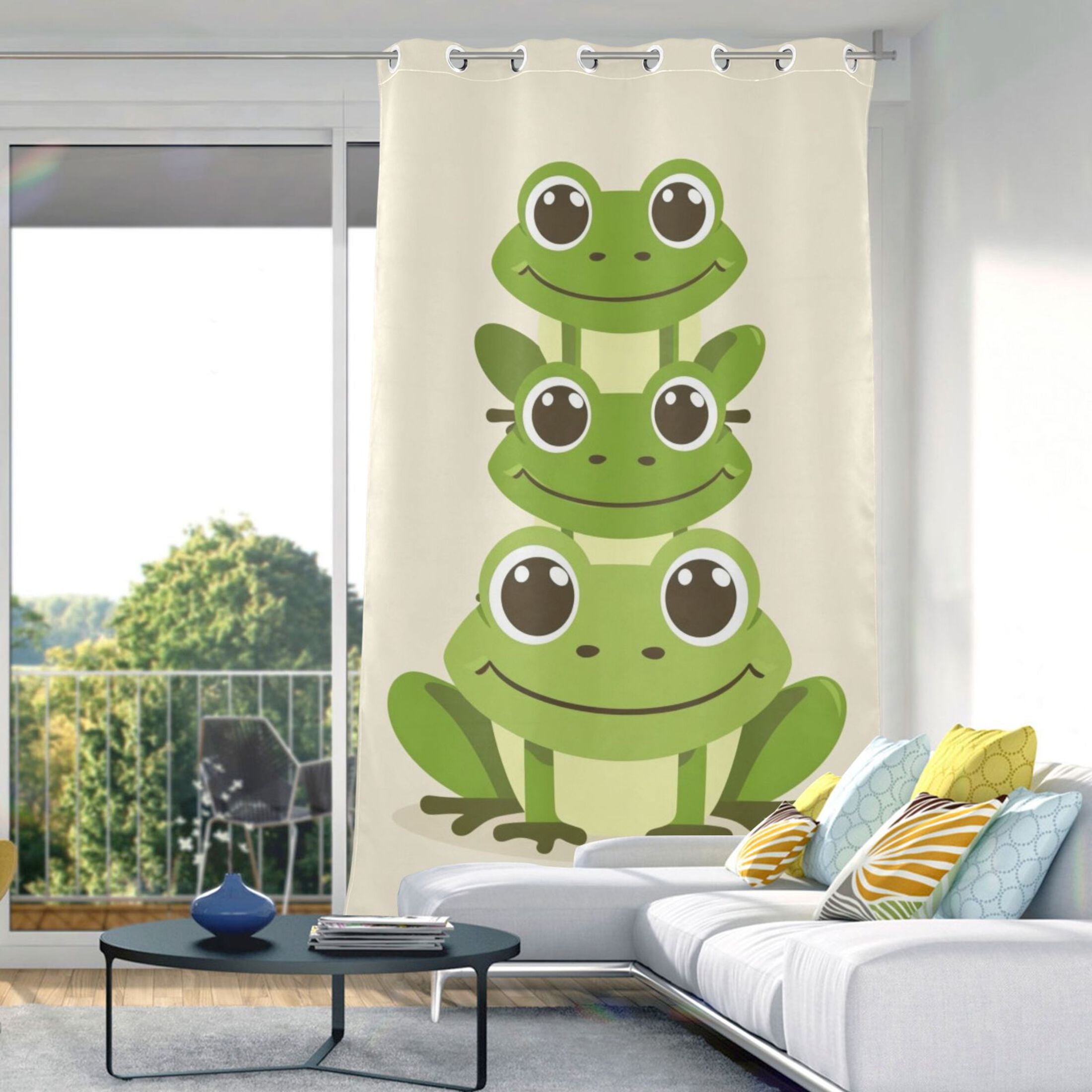 Frogs Stack on Each Other Blackout Curtains W82 x L52 1 Panel Window ...