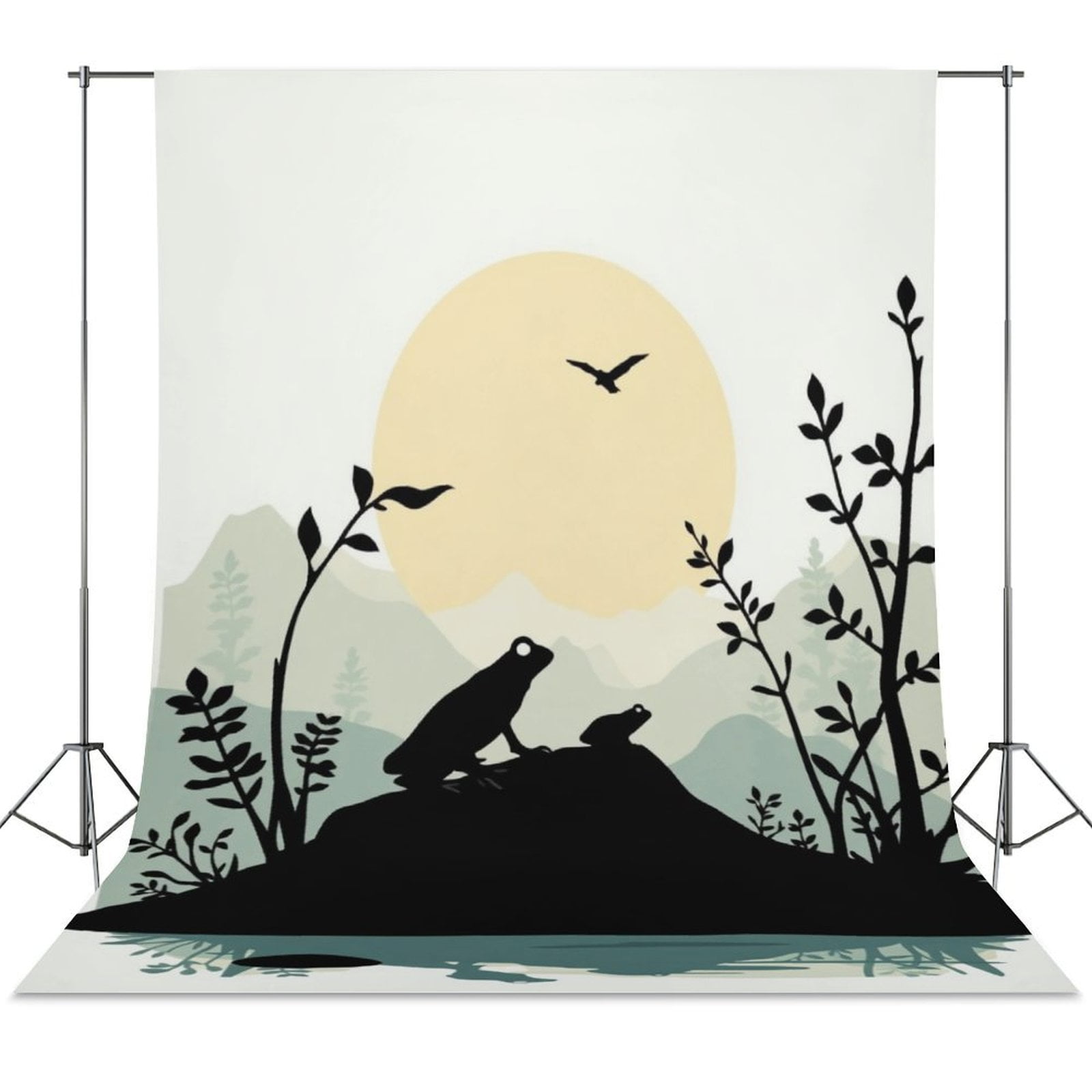 Frogs Sunset Landscape Party Backdrop Birthday Decoration Backgrounds ...