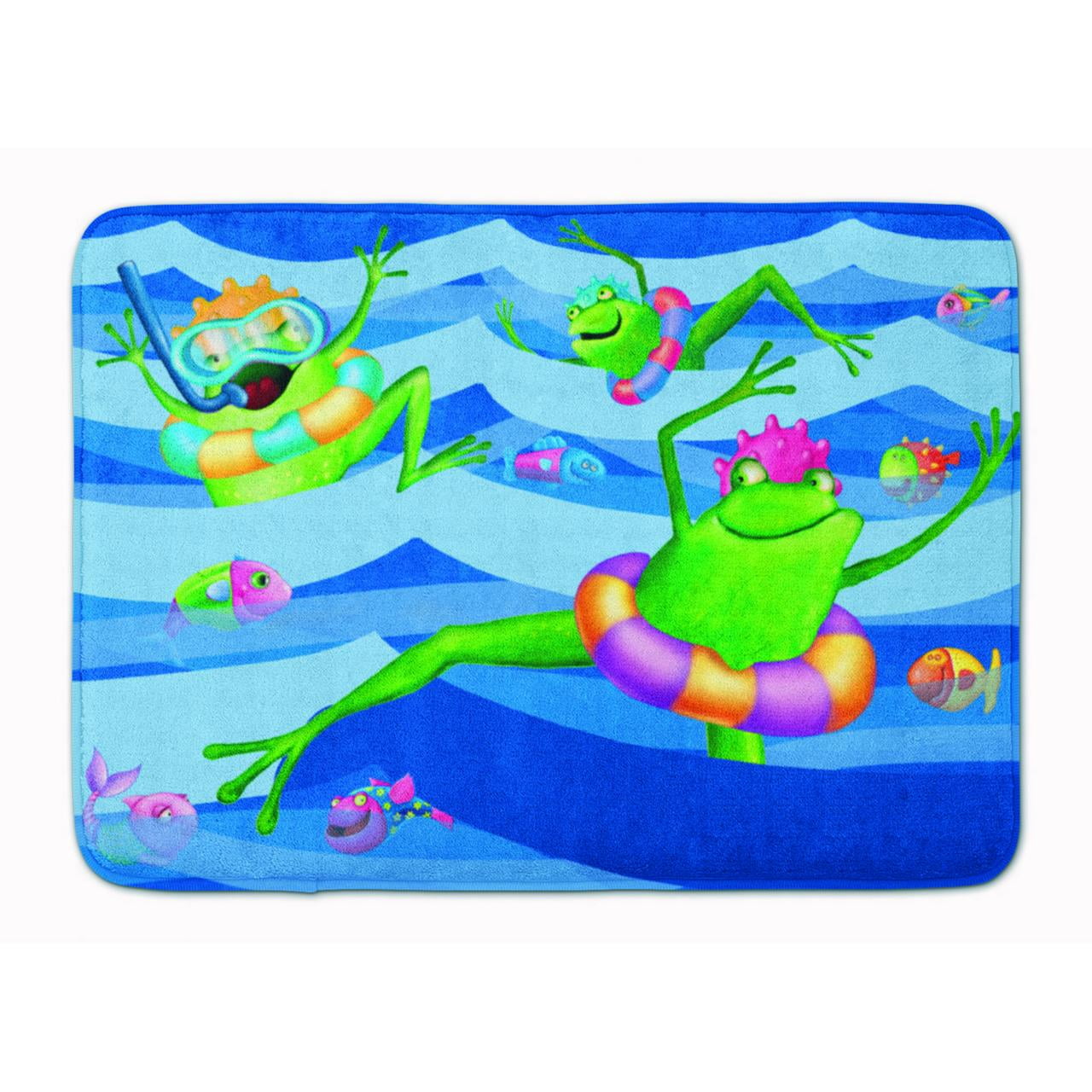 Frogs Swimming Machine Washable Memory Foam Mat - Walmart.com