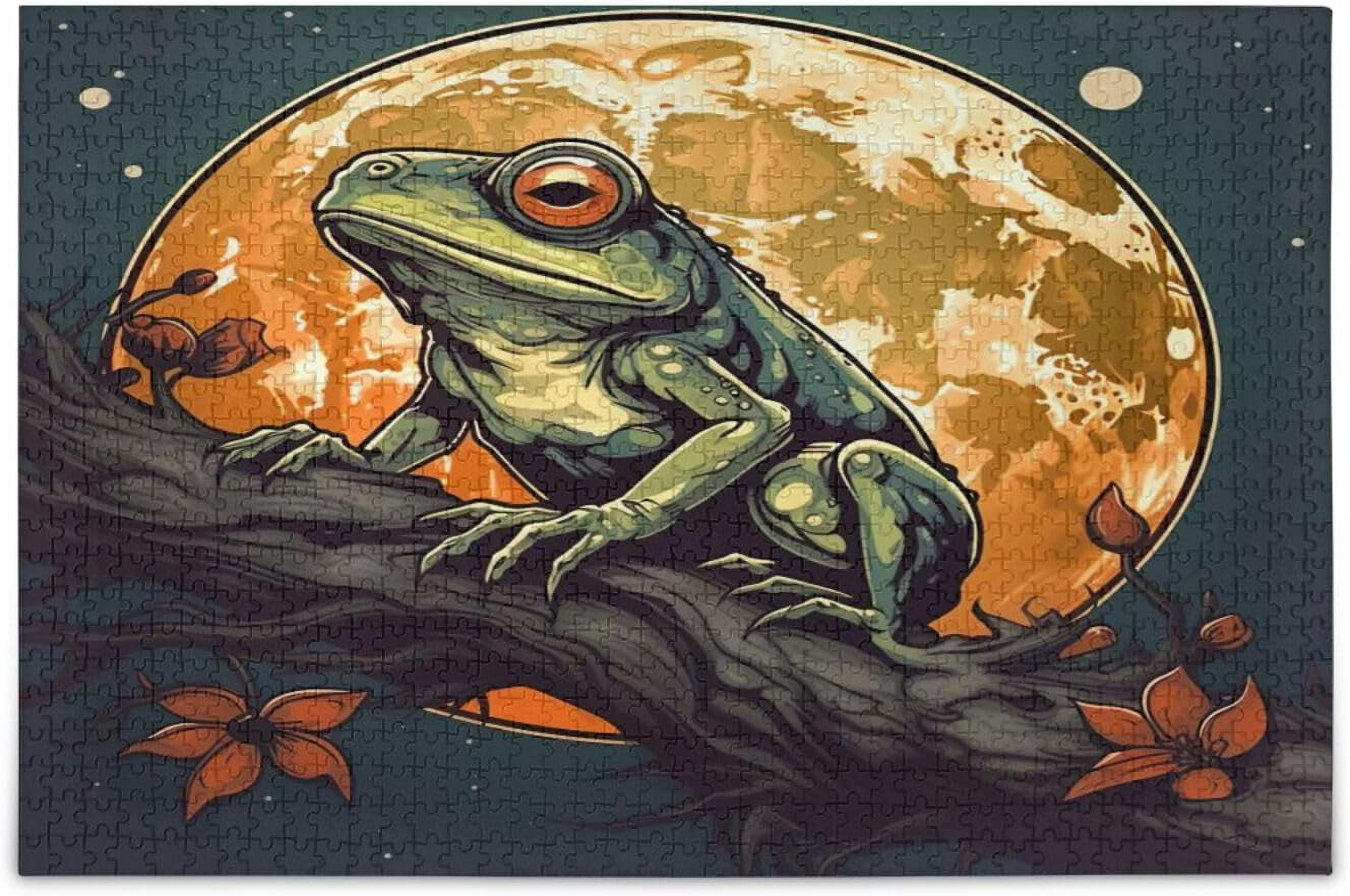 Frogs Under Moonlight Jigsaw Puzzles for Adults 1000 Pieces ...