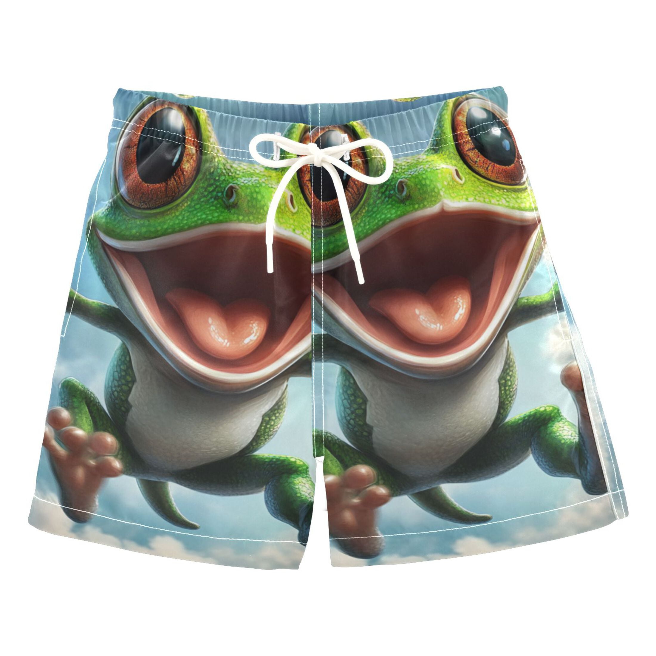 Frogs in The Air Boys Swim Trunks Quick Dry Boy Swim Shorts for 3-14 ...