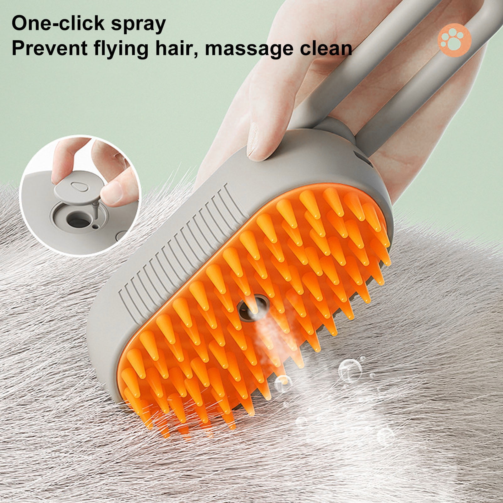 Frogued 1 Set Pet Comb 3-in-1 Cat Steamy Brush Self-Cleaning Dog ...