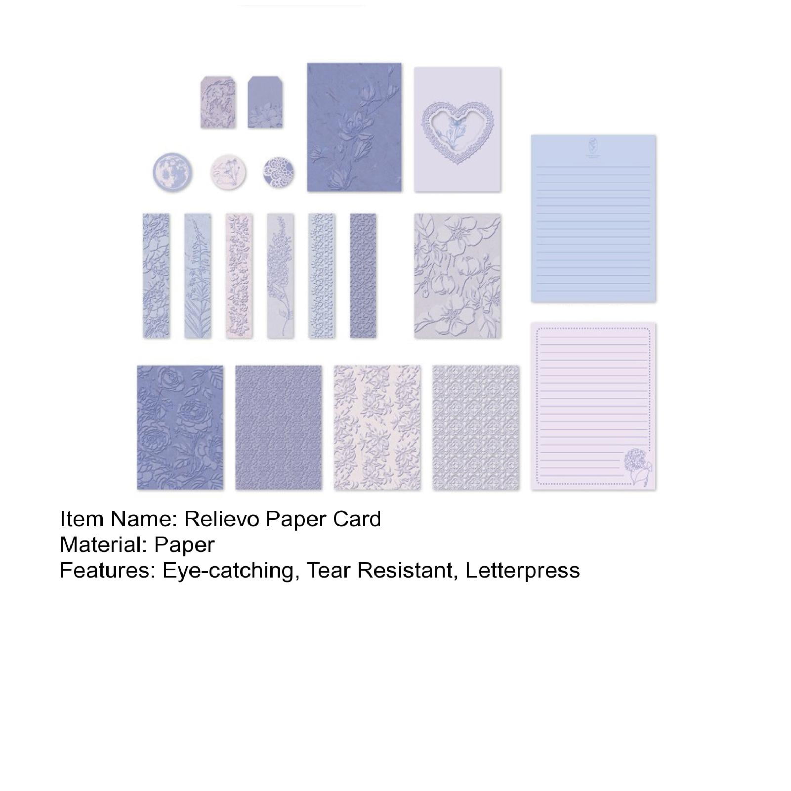 Frogued 1 Set Relievo Paper Card Letterpress Three-dimensional Vintage ...