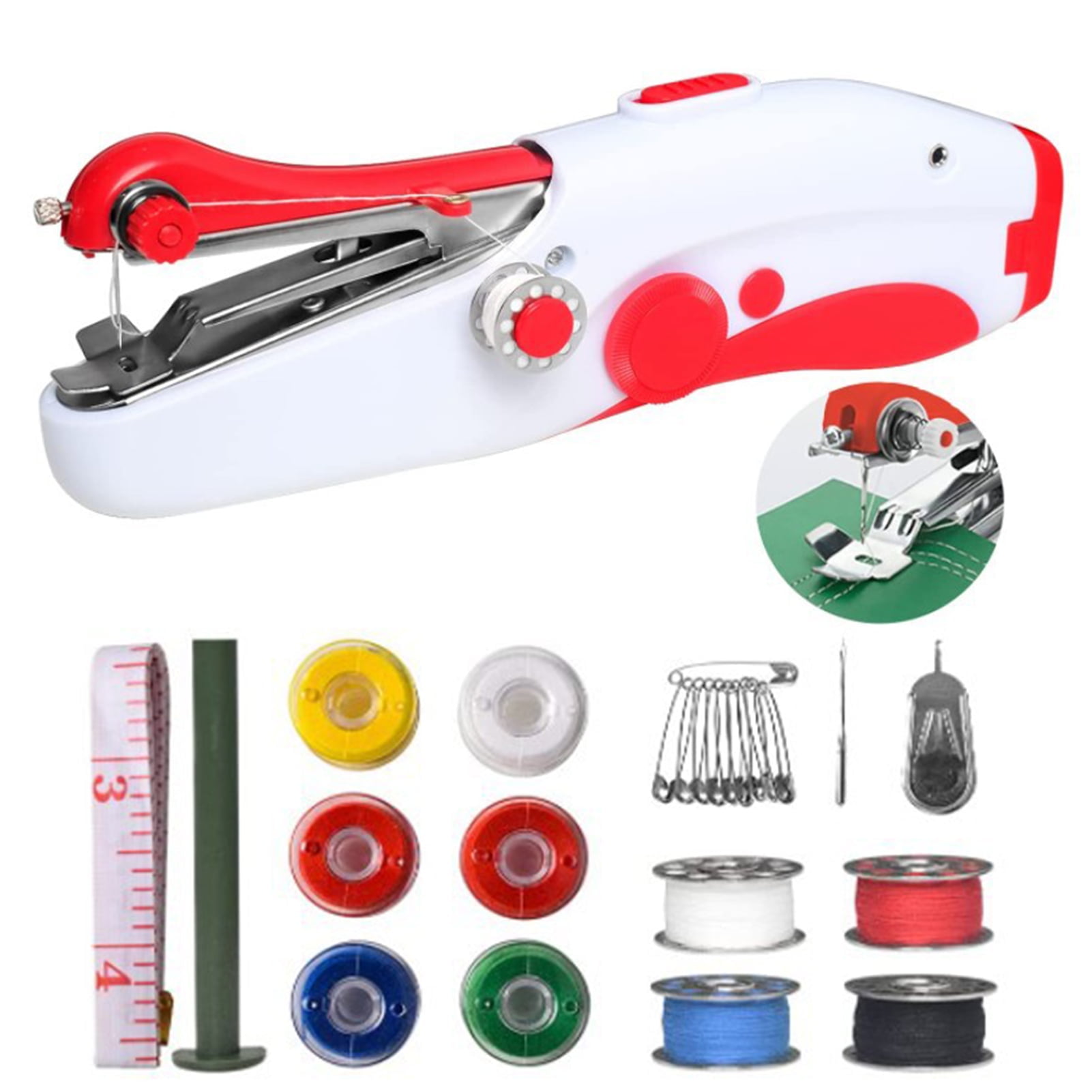 Frogued 1 Set Sewing Machine Portable Cordless ABS Automatic Moving ...