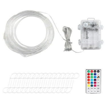 Intertek 18ft LED Rope Light with 180 Multicolor LEDs, 8 Color Settings ...