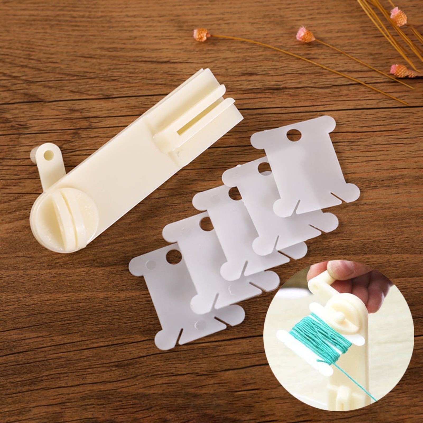 Frogued 1 Set Wool Winder Hand-Crank Design Anti-crack Non-slip DIY ...