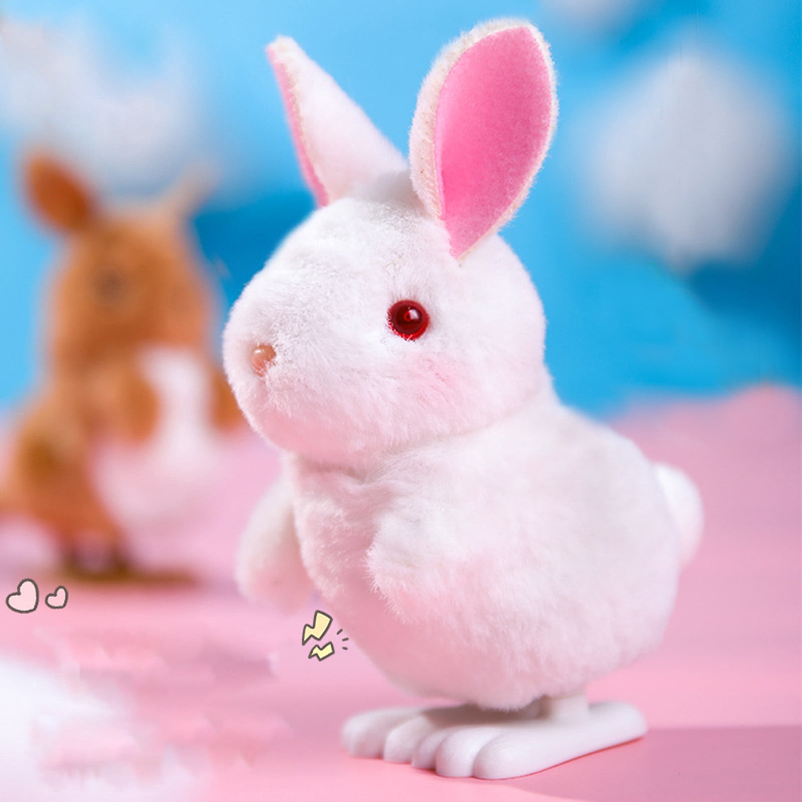 Frogued Animal Clockwork Toy Battery-Free Cute Jumping Bunny Kangaroo ...