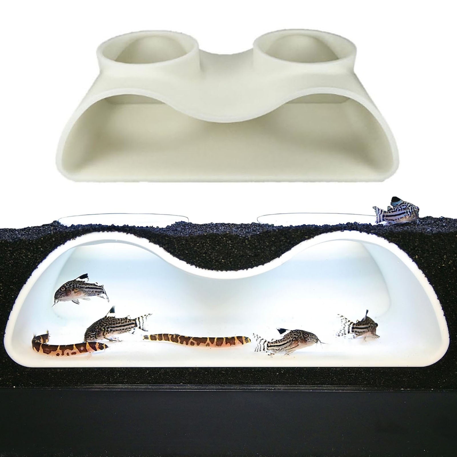 Frogued Aquarium Underground Tunnel Cave Natural Curve Two Hole Viewing ...