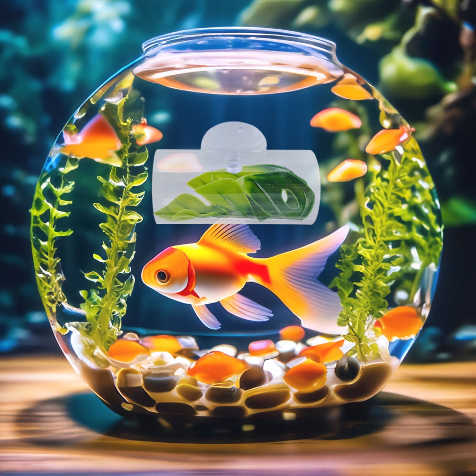 Frogued Betta Fish Acrylic Tube Tunnel Hollow Betta Fish Cave with Leaf ...