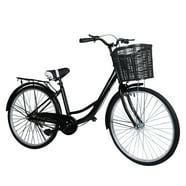 Viribus Women's 24 Inch Comfort Cruiser Bike with Basket & Rack, City ...