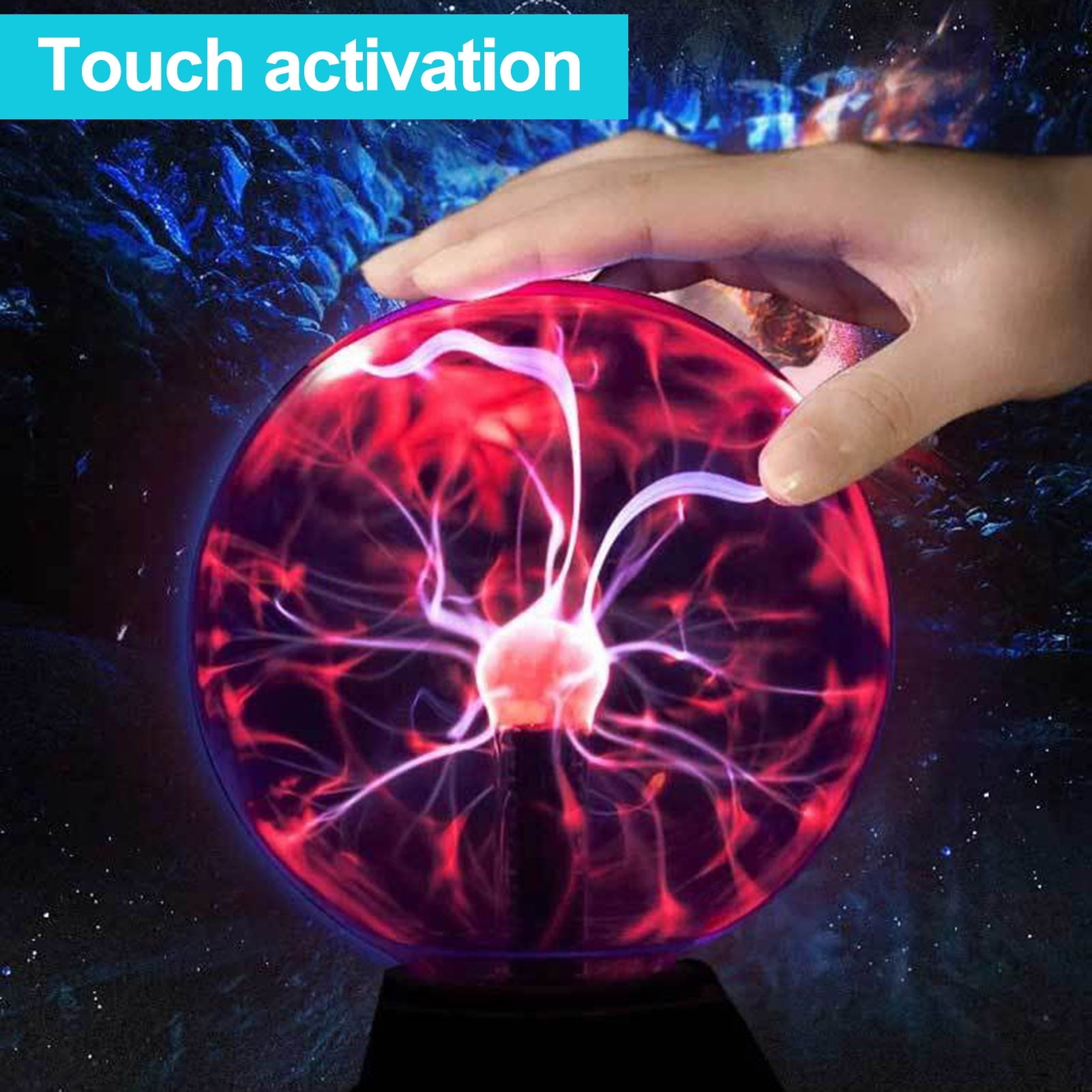 Frogued Colorful Plasma Ball Plug-Play Static Electricity Interactive ...