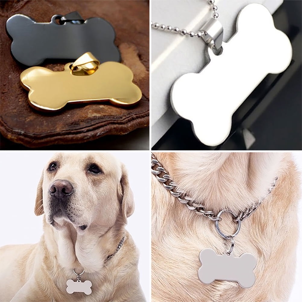 Frogued Cute Personalized Engraved Stainless Steel Dog Cats Pet ID Name ...