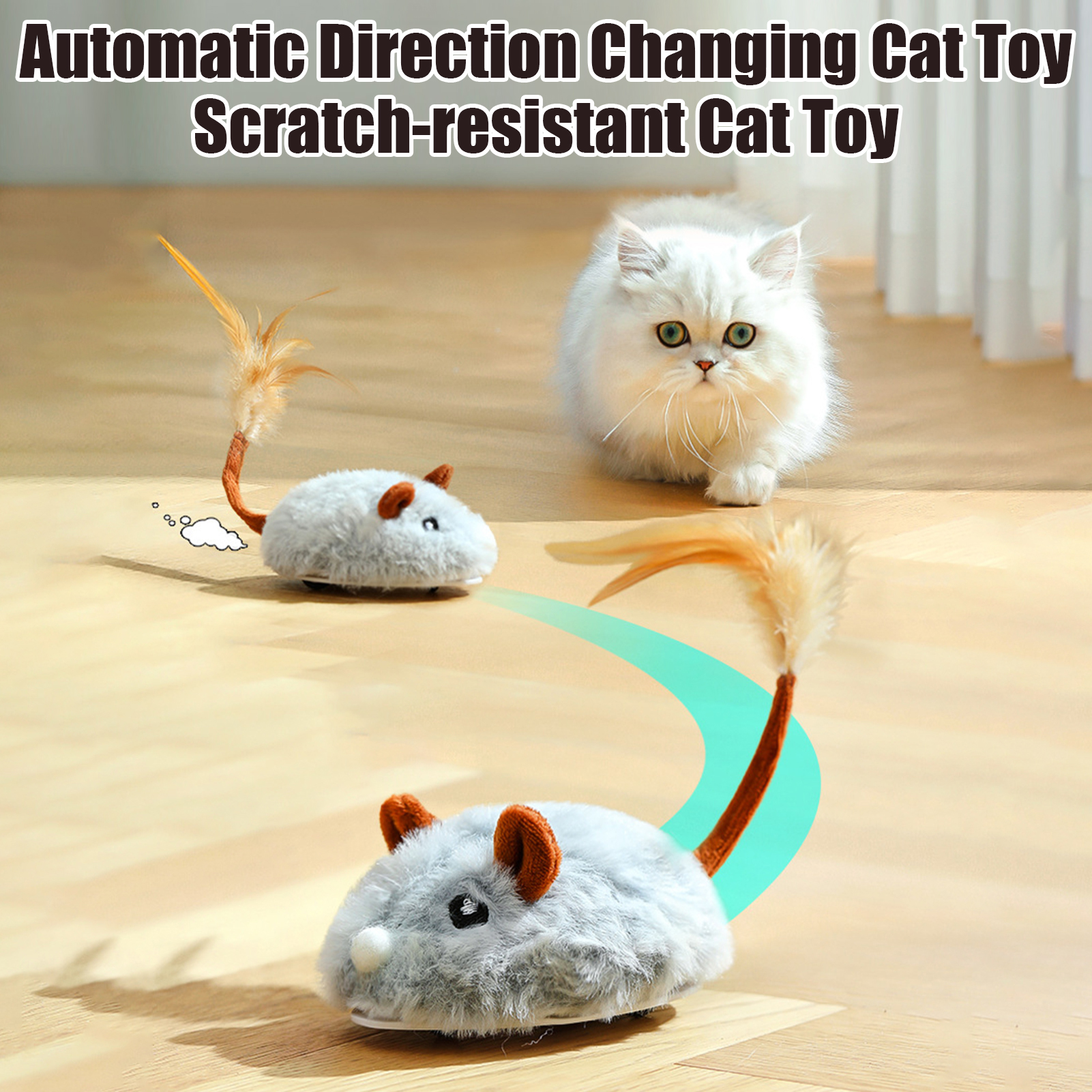 Frogued Electric Mouse Cat Toy USB Rechargeable Interactive Kitten Toy ...