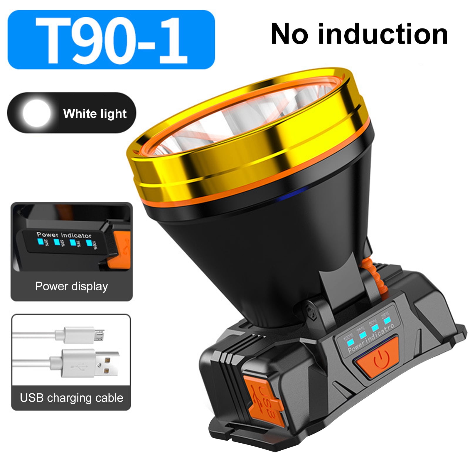 Frogued Head-Mounted Camping Headlight Long Battery Life Plastic ...