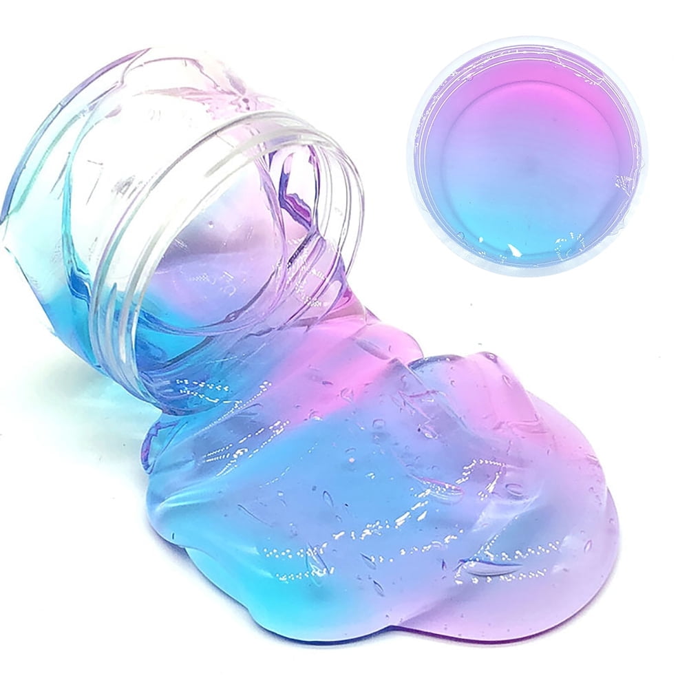 Frogued Multicolor Clear Crystal Slime Squishy Stretchy Clay Stress ...