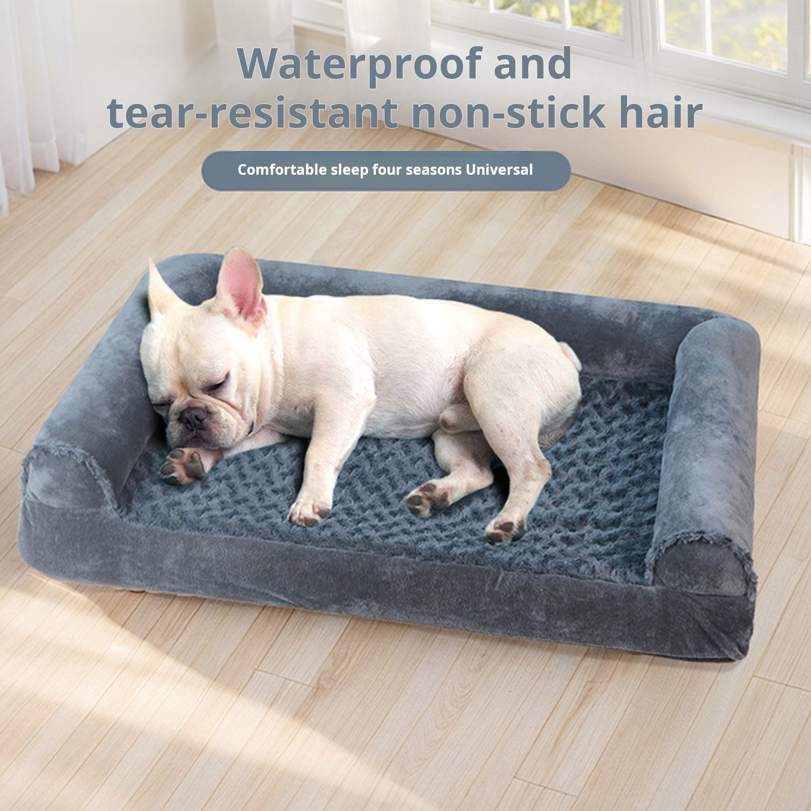 Frogued Orthopedic Large Dog Sofa Bed Cozy Pet Couch Nest with ...