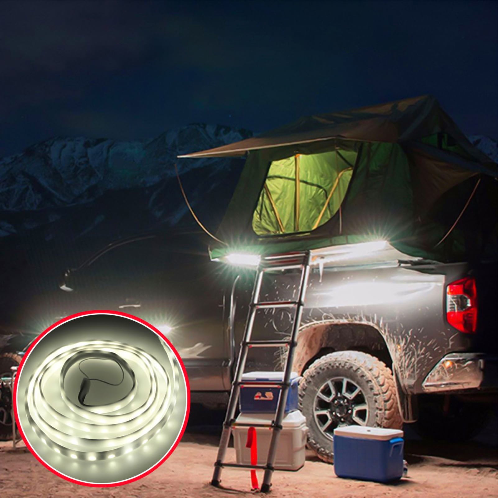 Frogued Outdoor Camping LED Tent Lamp Strip Multifunctional Luminous ...