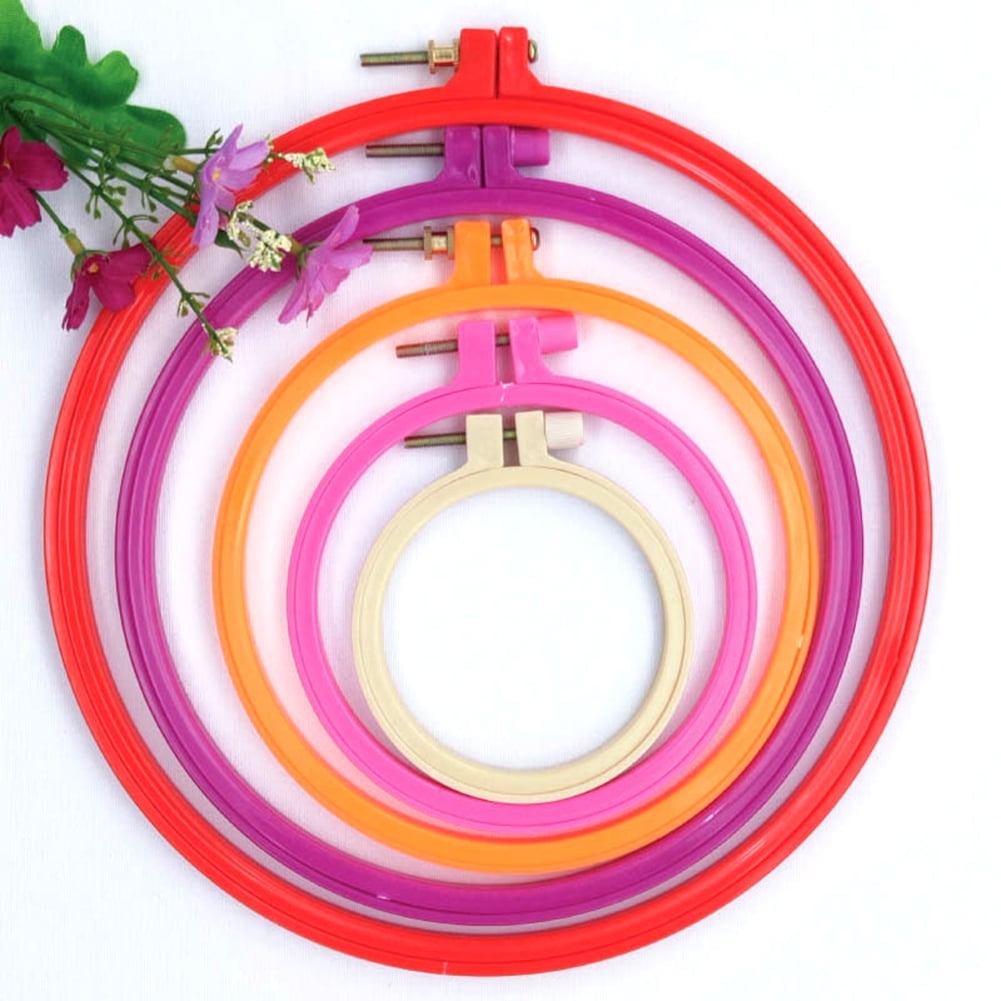 Frogued Plastic Cross Stitch Embroidery Hoop Circle Sewing Frame DIY ...