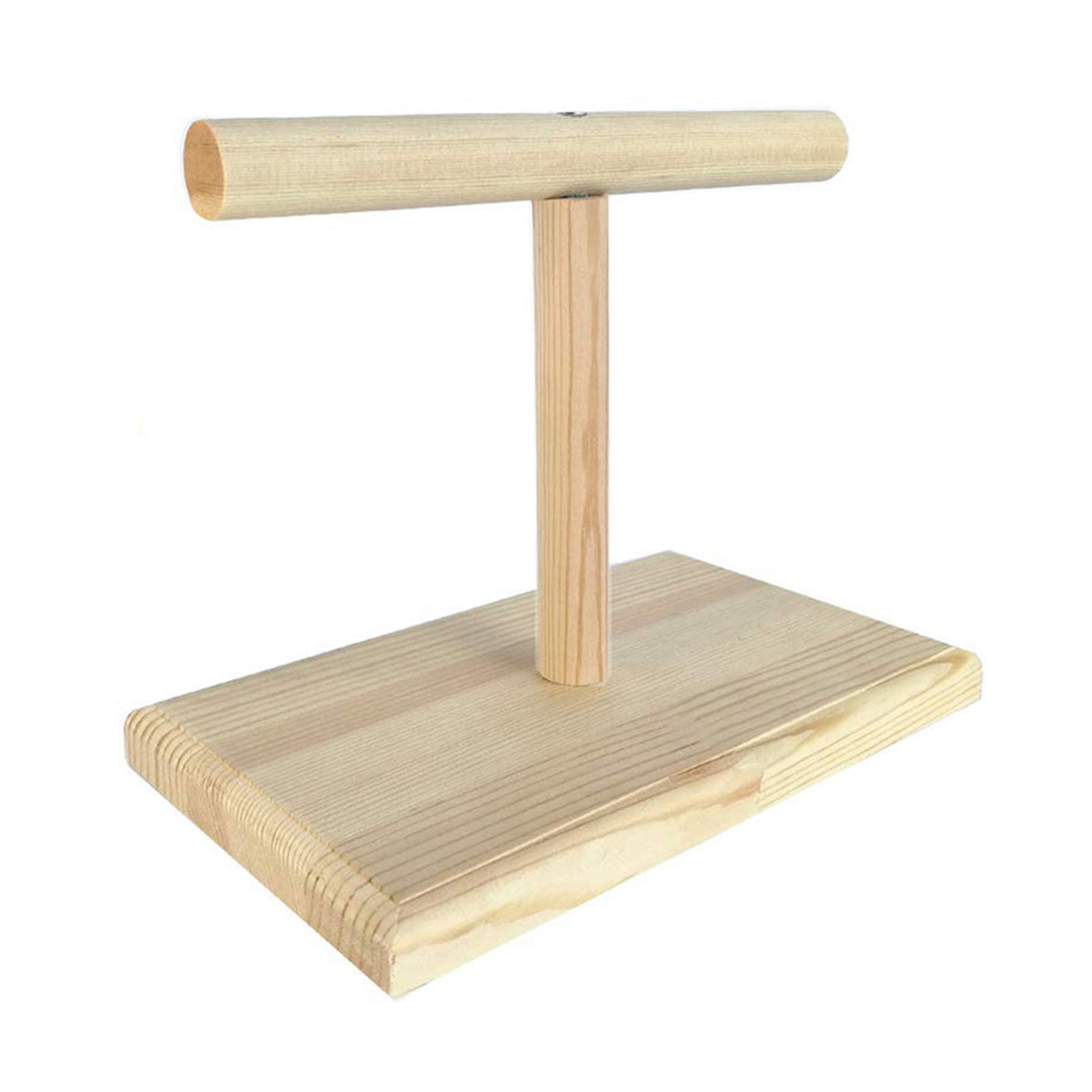 Frogued Portable Wood Bird Parrot Training Spin Perch Stand Playground ...
