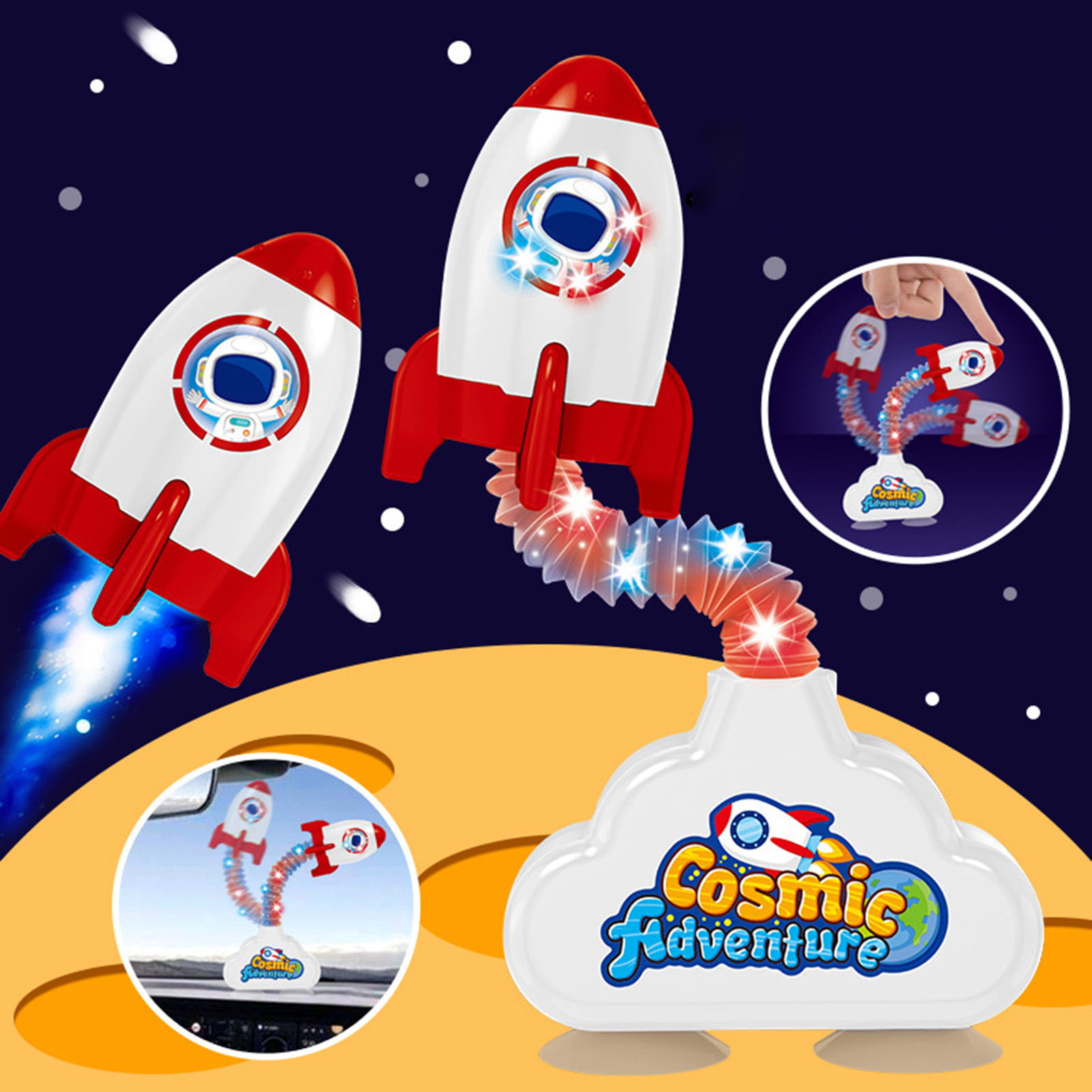 Frogued Rocket Stretch Tube with Suction Cup Flexible Stretchable ...