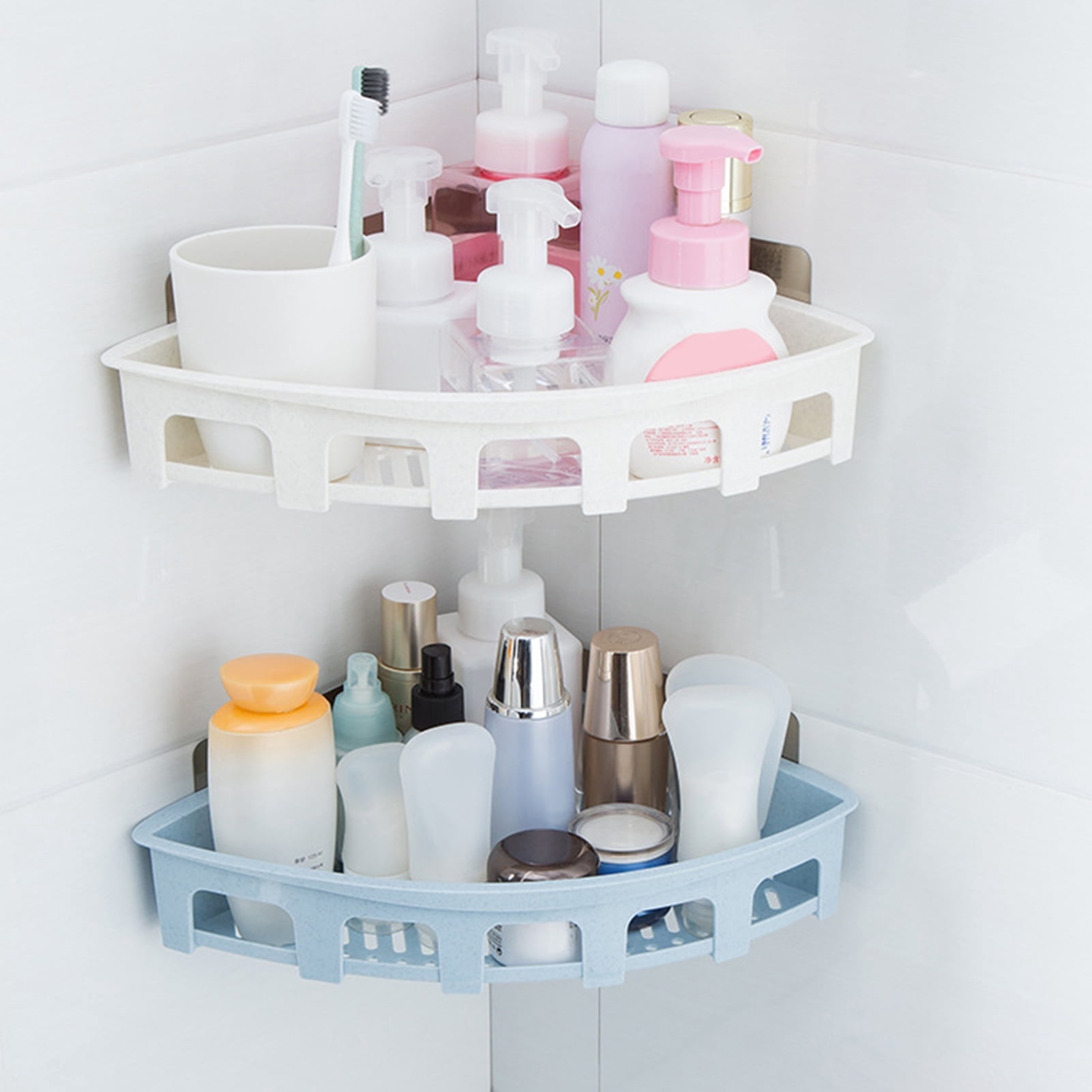 Frogued Shower Caddy Punch-free Strong Adhesiveness Plastic Wall Corner ...