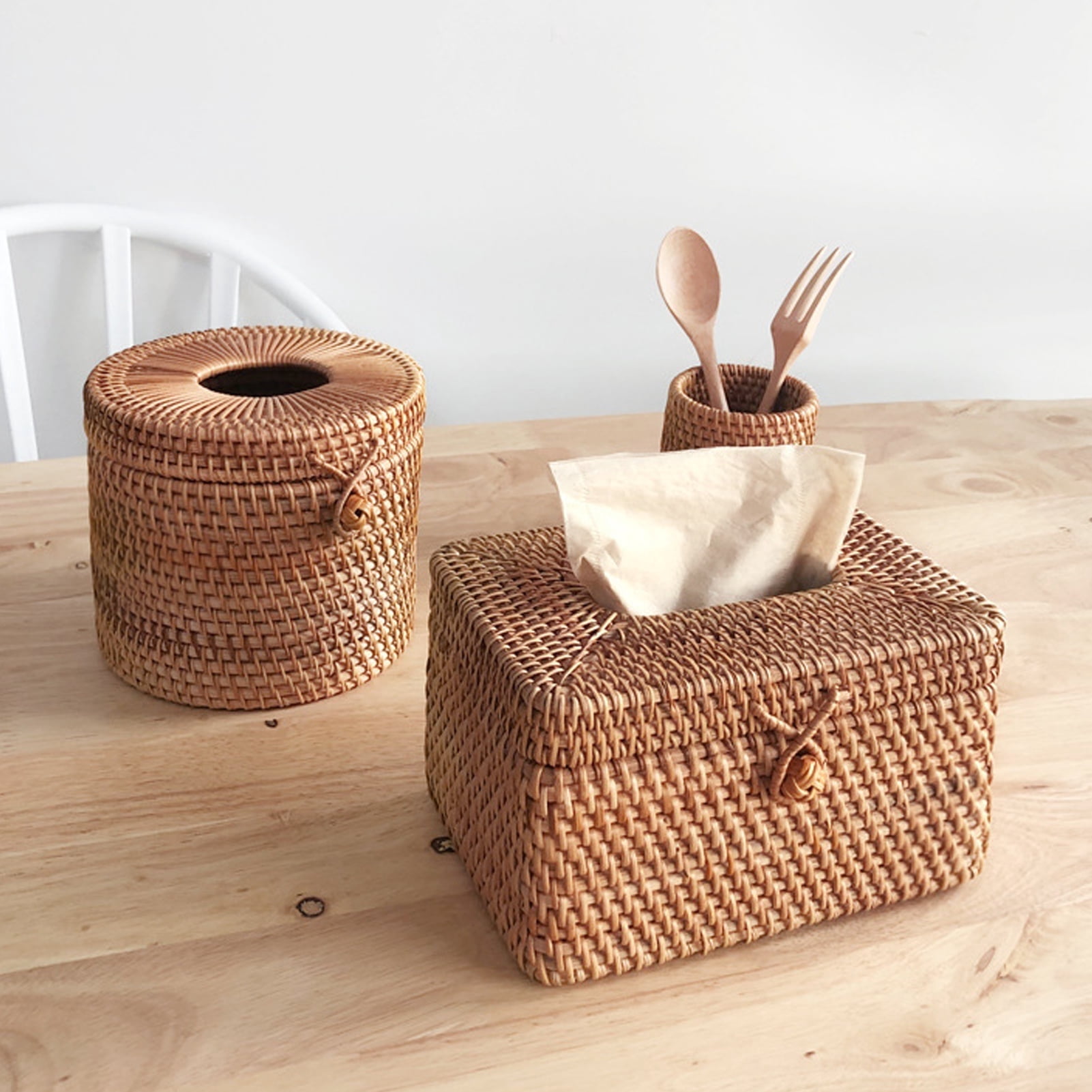 Frogued Tissue Box Eco-friendly Large Capacity Rattan Rectangular ...