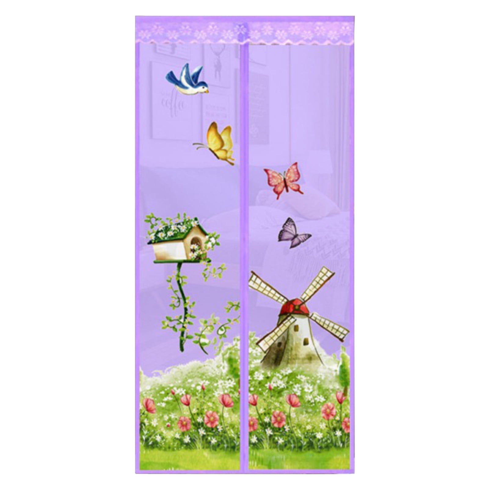 Frogued Windmill Butterfly Anti Mosquito Magnetic Door Screen Curtain ...
