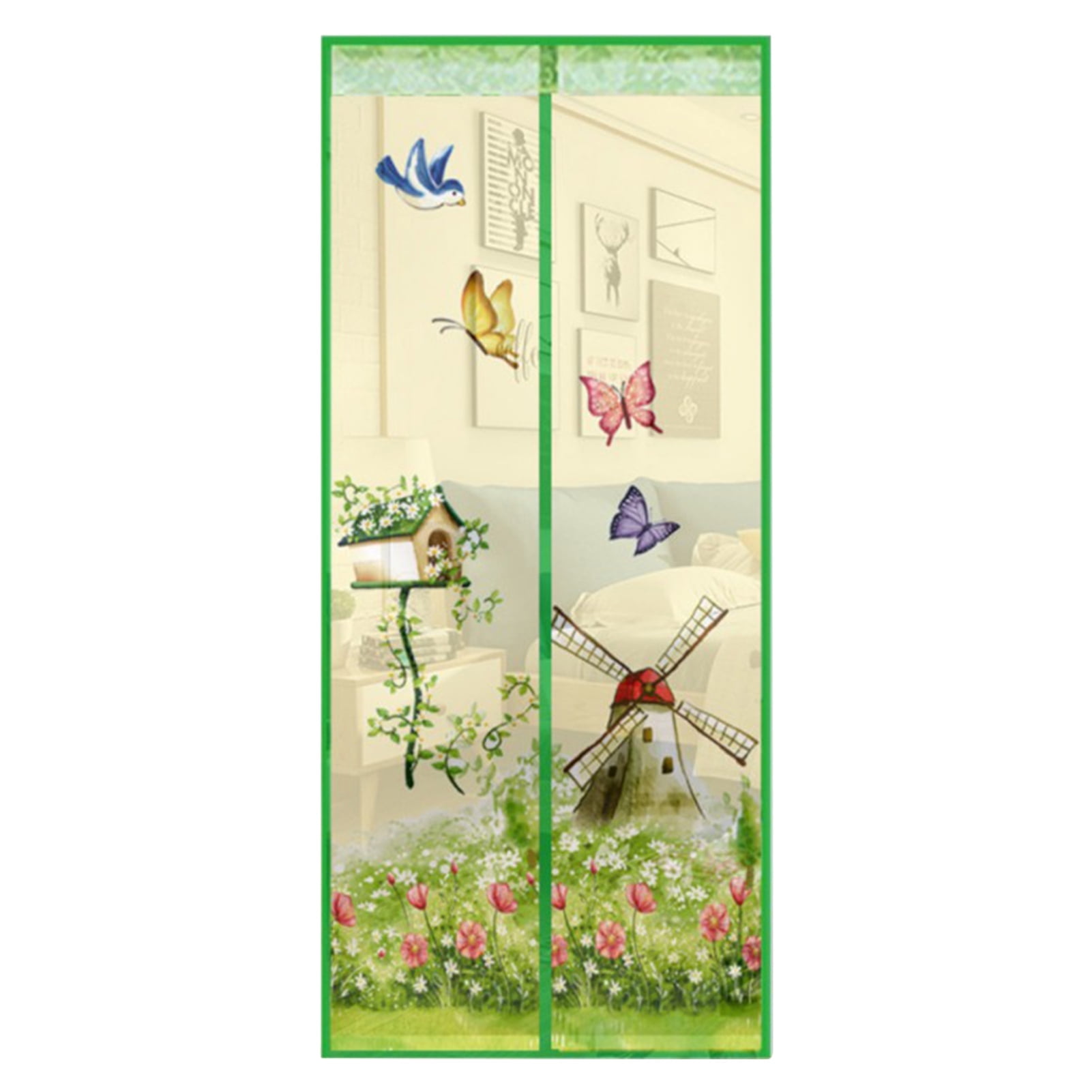 Frogued Windmill Butterfly Anti Mosquito Magnetic Door Screen Curtain ...