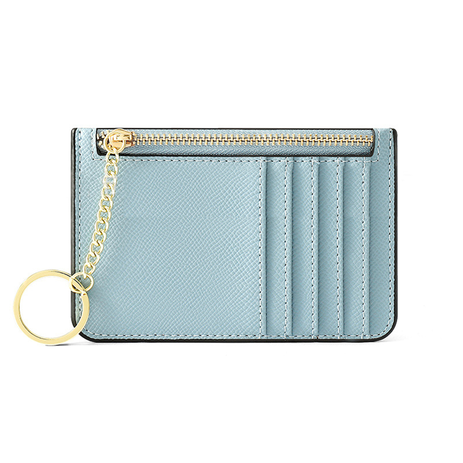 Frogued Women Card Bag Multi-card Slot Solid Color Zipper Korean Style ...