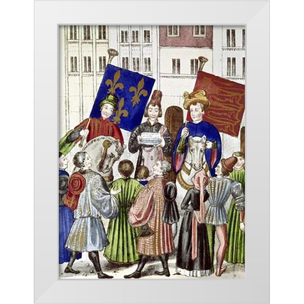 Froissart, Jean 25x32 White Modern Wood Framed Museum Art Print Titled ...