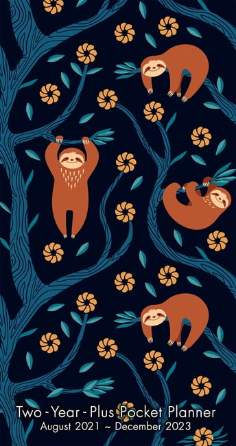 Frolicking Sloths 2022 Two-Year-Plus Monthly Pocket Planner: August ...