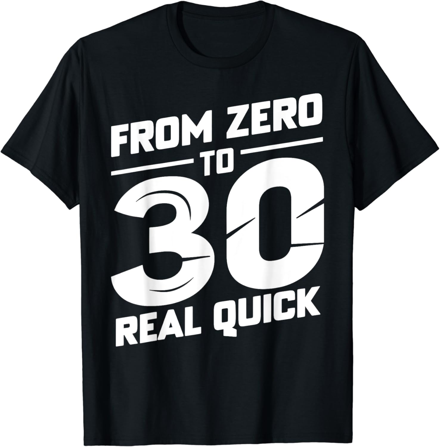 From 0 to 30 Real Quick 30th Birthday and Anniversary Party T-Shirt ...