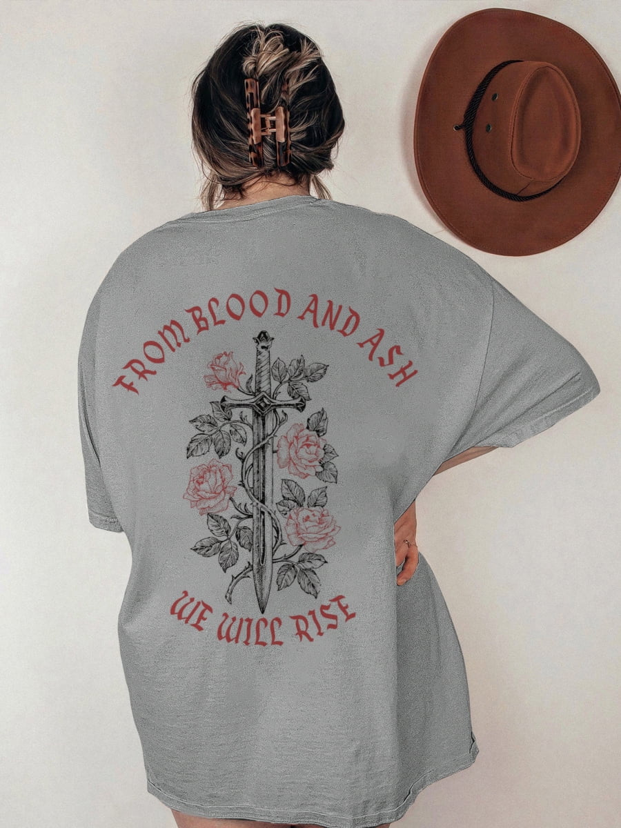 From Blood And Ash We Will Rise Novel Shirt - Walmart.com