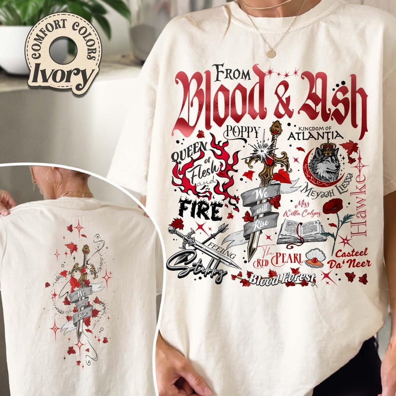 From Blood and Ash Comfort Colors Shirt, Poppy Queen of Atlantia Shirts ...