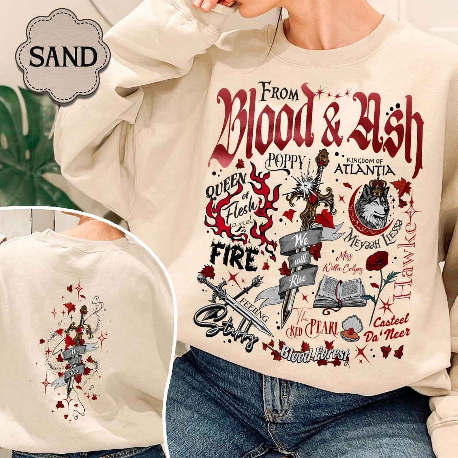 From Blood and Ash Sweatshirt, Poppy Queen of Atlantia Shirts, We Will ...