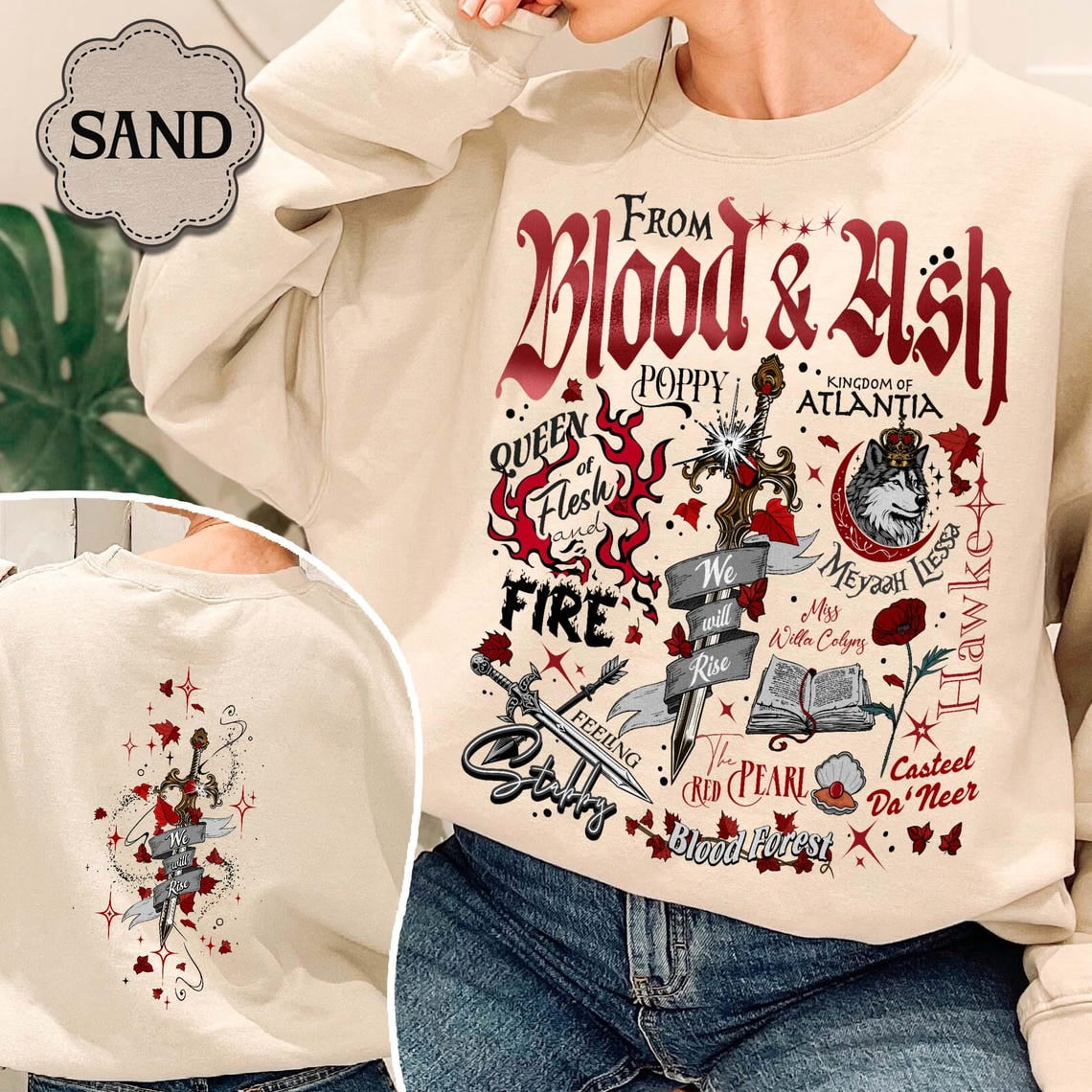 From Blood and Ash Sweatshirt, Poppy Queen of Atlantia Shirts, We Will ...