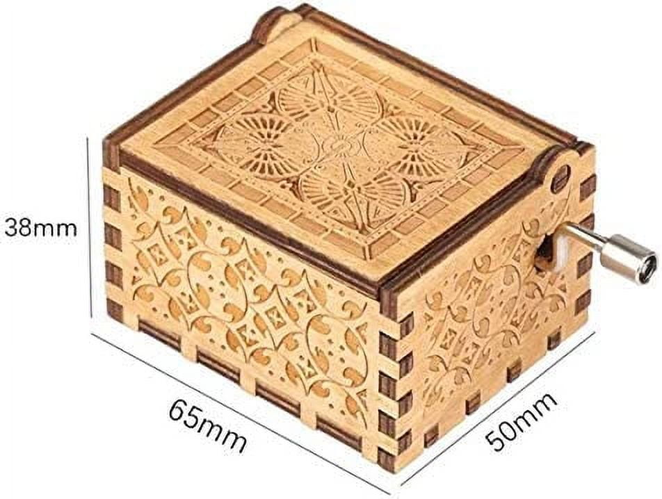 From Dad To Daughter Music Box Hand Crank Wooden Musical Boxes Music ...