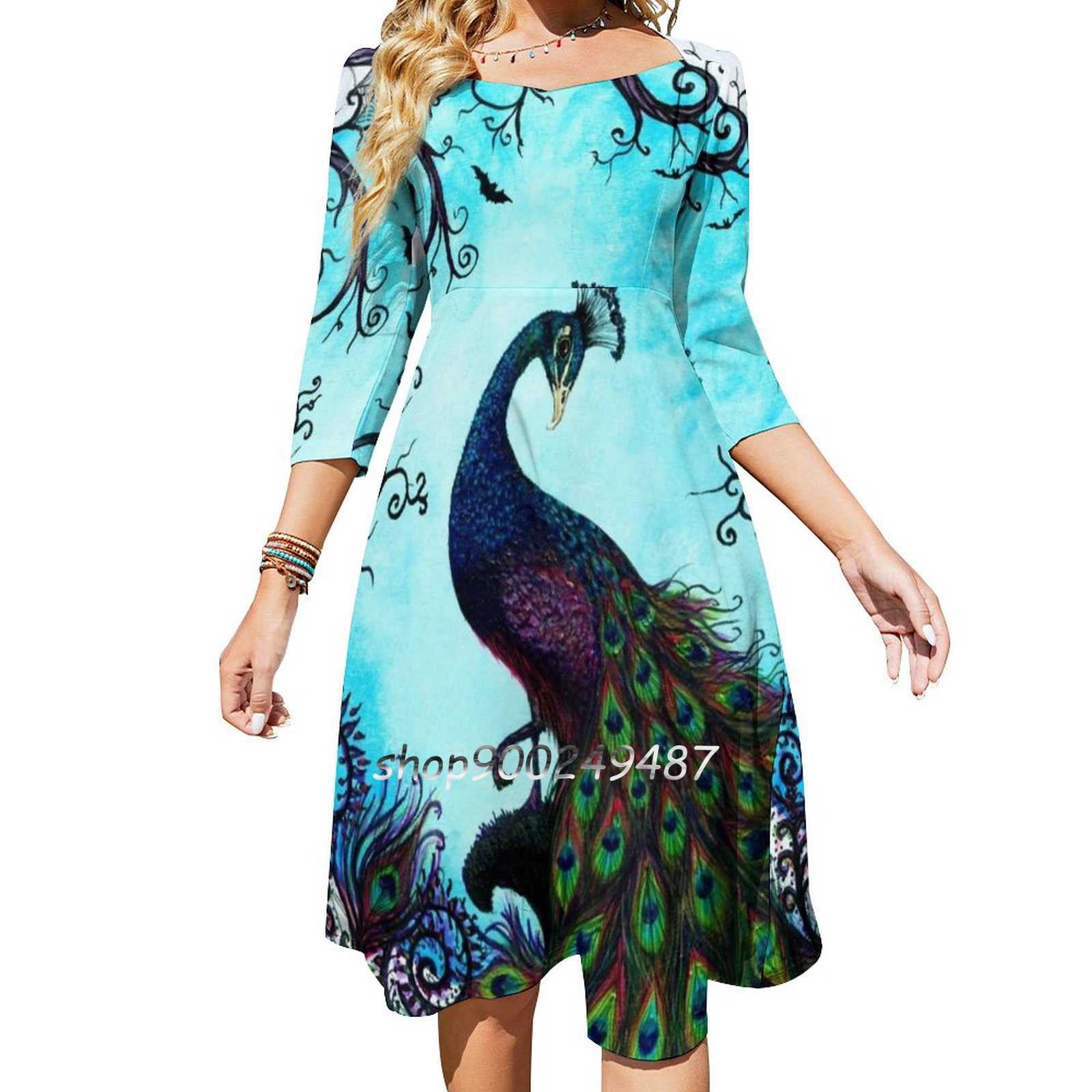 From Dusk Til Dawn Flare Dress Square Neck Dress Elegant Female Fashion ...