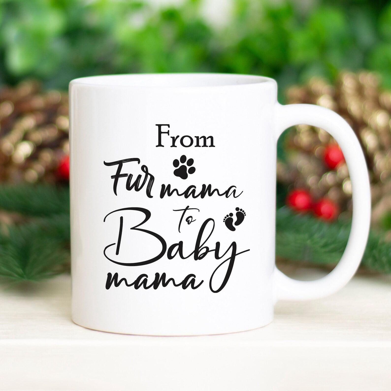 From Fur Mama to Baby Mama Mug | Pregnancy Announcement Mug | New Mom ...