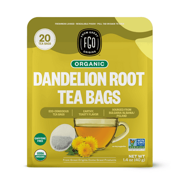 FGO Green Tea, Organic, Eco-Conscious Tea Bags (20 Count) - Walmart.com