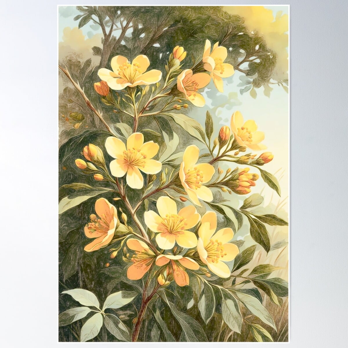 From The Garden: Vachellia Farnesiana Acacia Amarela#4 Poster Wall Art ...