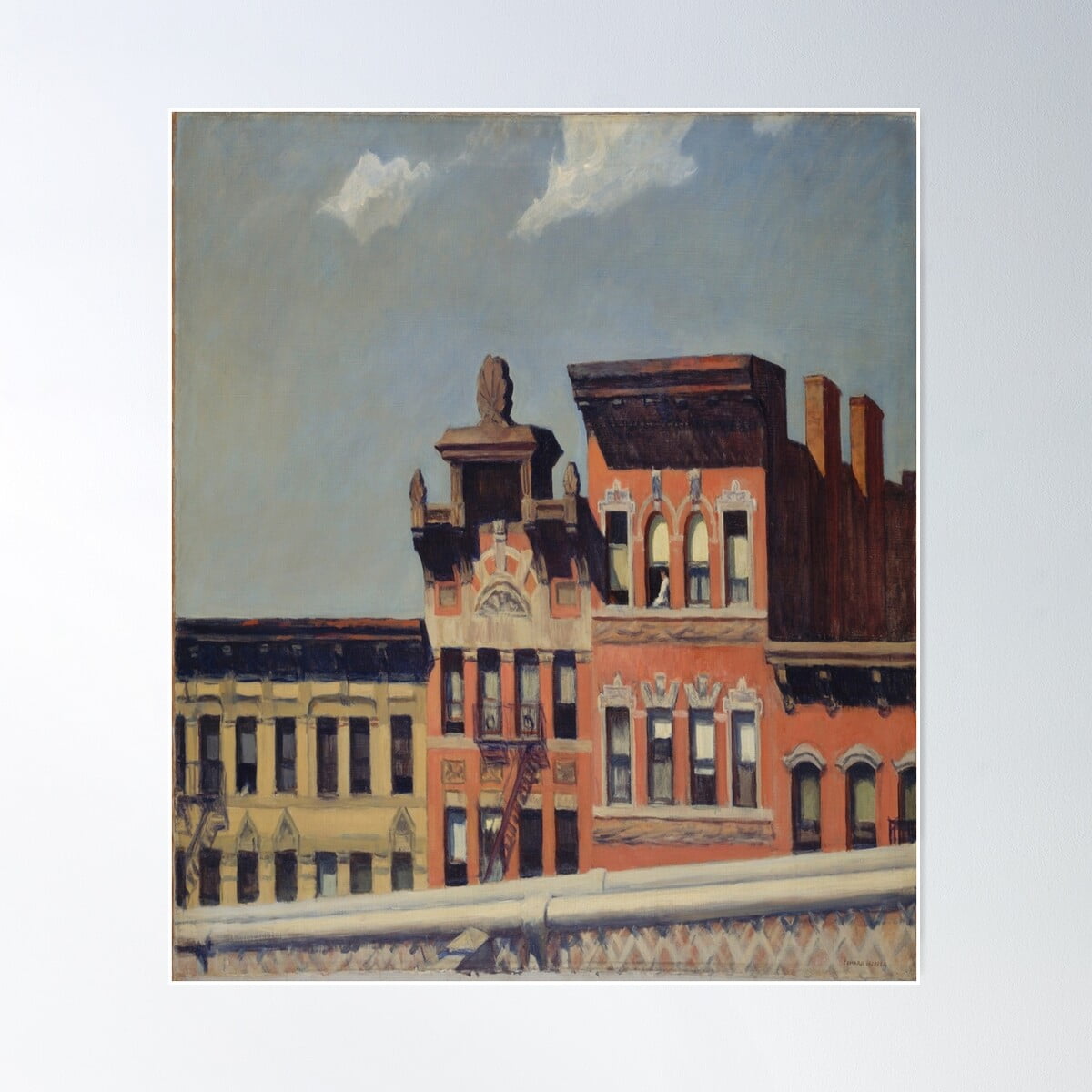 From Williamsburg Bridge-Edward Hopper Poster, 18x24 UNFRAMED - Walmart.com